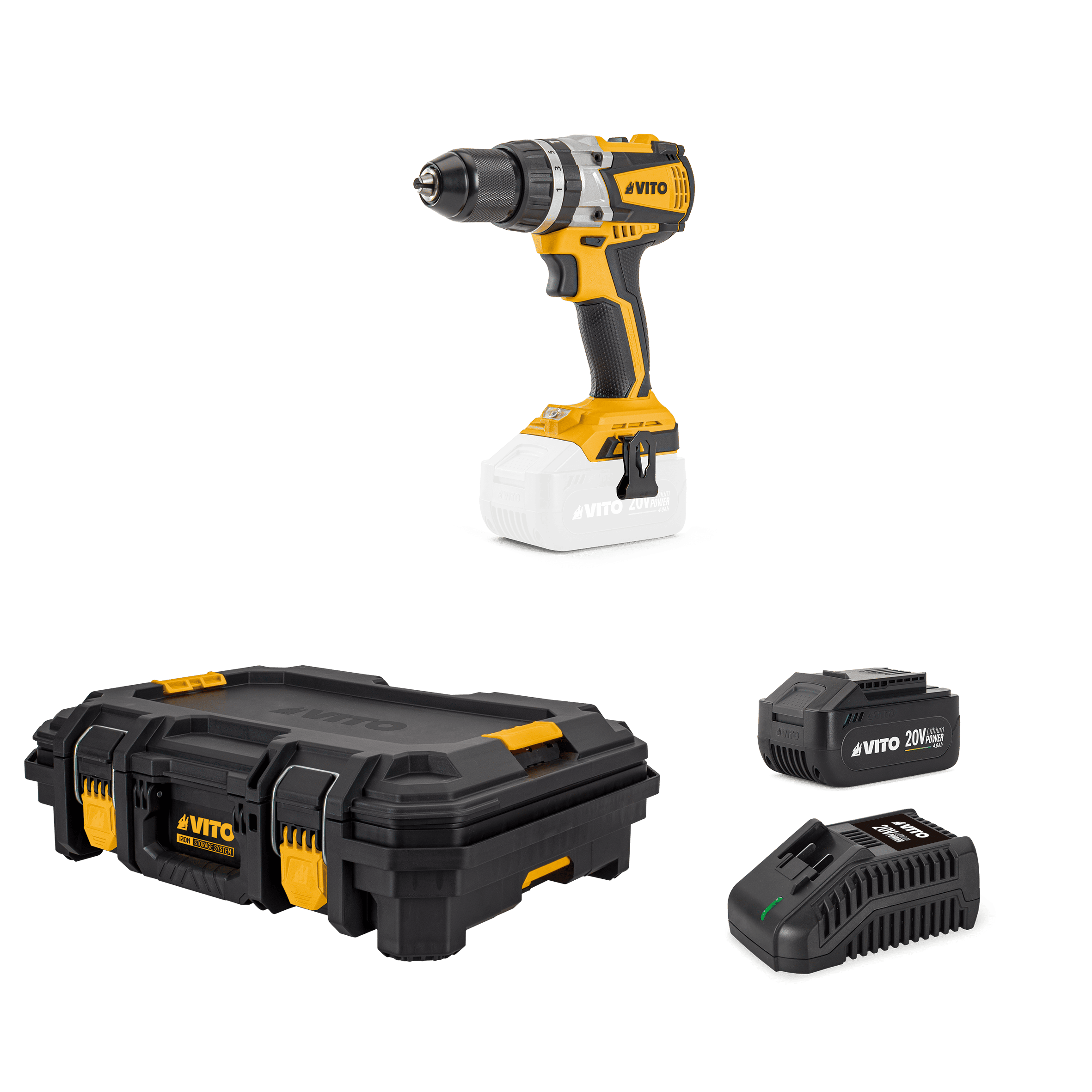 VIBCBBSFL20B4CSMM | Iron Pack: Brushless Combi Drill 20V, Fast Charger ...